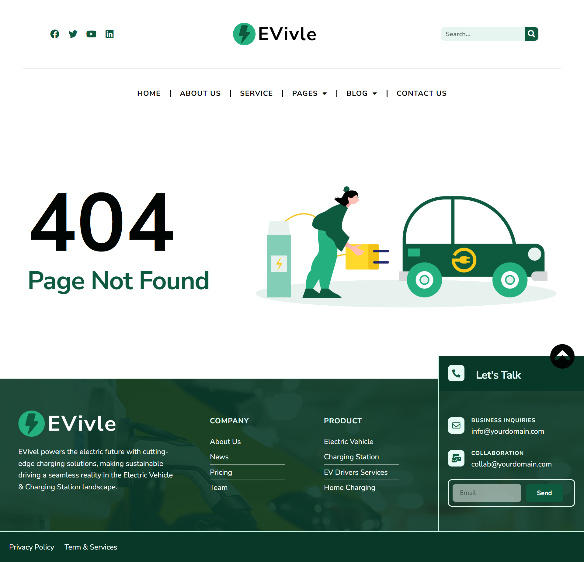 EVivel - Electric Vehicle & Charging Station Elementor Pro Template Kit by biarbyur